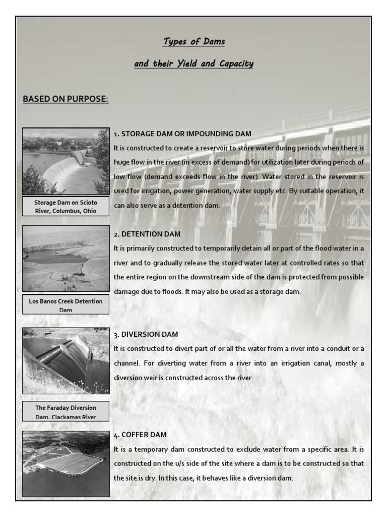 Types of Dams | PDF | Dam | Reservoir