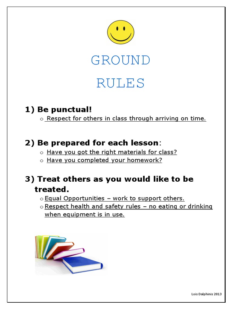 Classroom Ground Rules Guide | PDF | Wellness