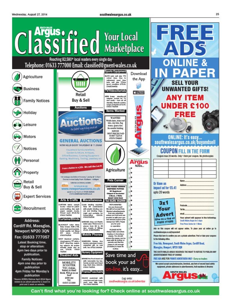 Classified: Your Local Marketplace | PDF | Apprenticeship | Advertising