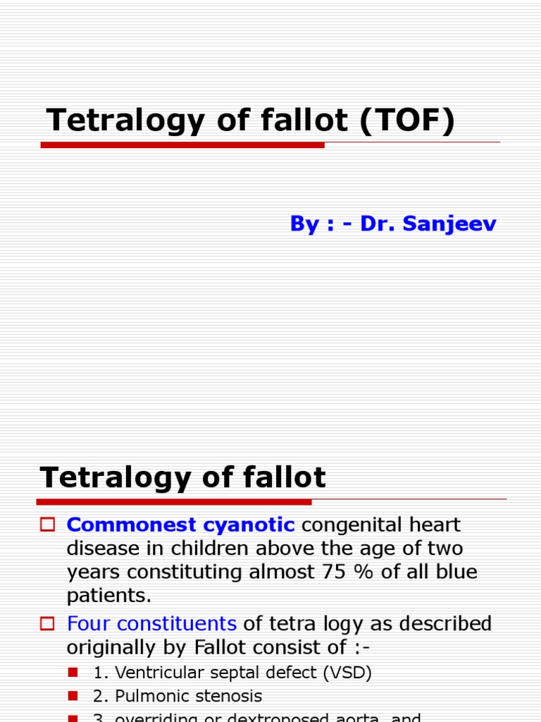 Tetralogy of Fallot Tof | PDF | Aorta | Ventricle (Heart)