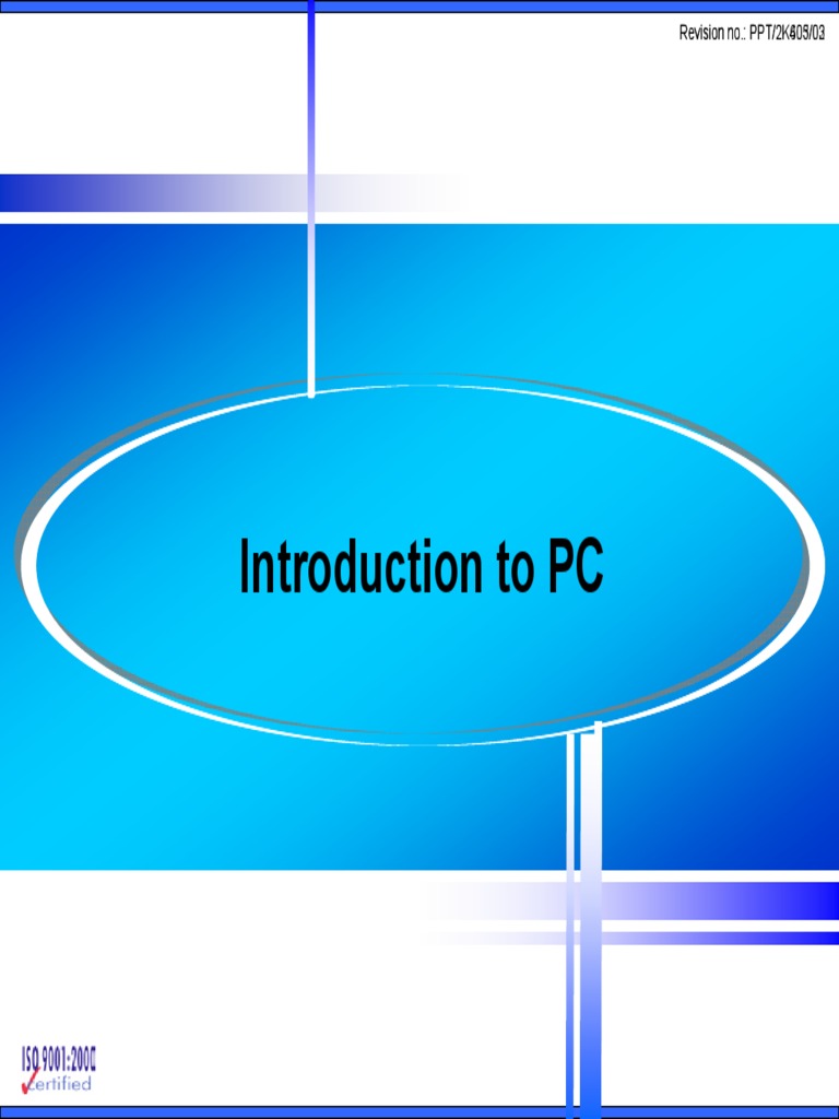 01 Introduction To PC | PDF | Assembly Language | Computer Data Storage