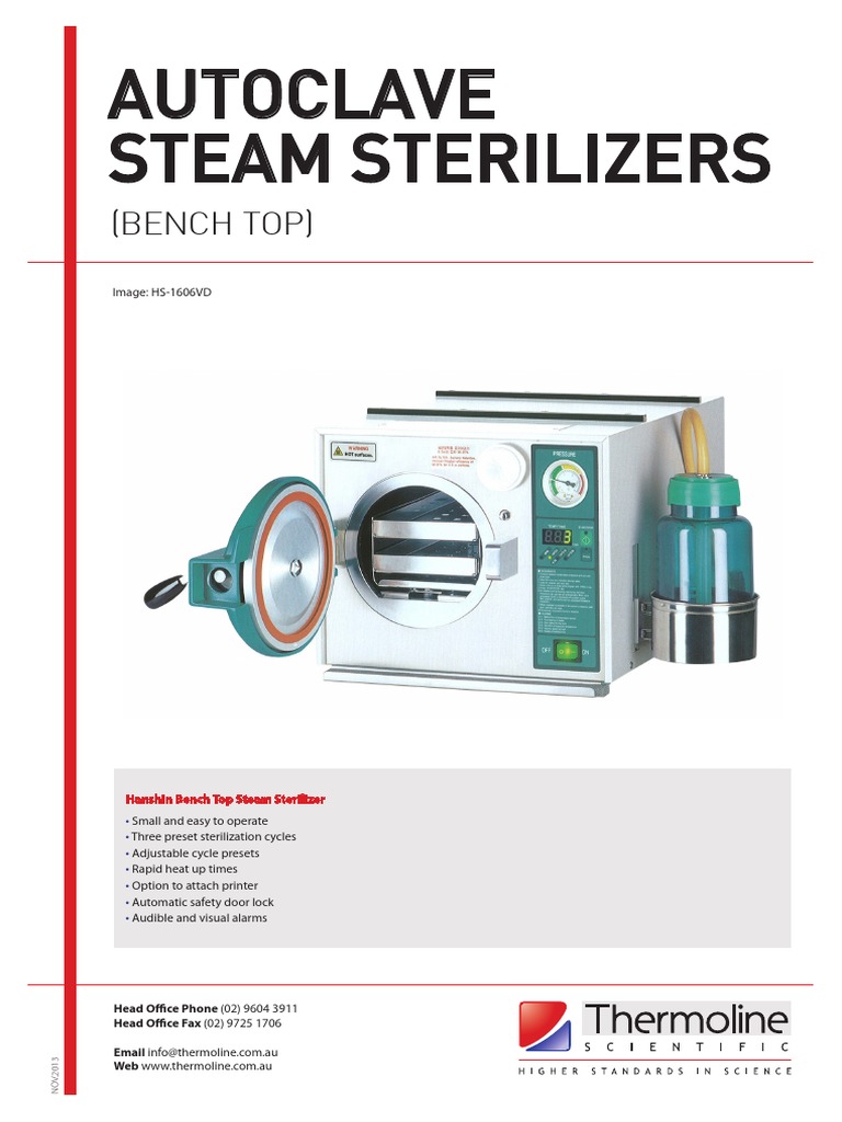 Autoclaves Bench Top | Sterilization (Microbiology) | Steam