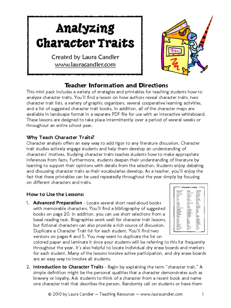 Analyzing Character Traits | PDF | Books | Emotions