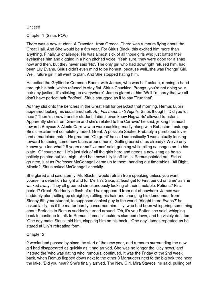 Sirius Black and OC Fanfiction | PDF | Fantasy Worlds | Warner Bros ...