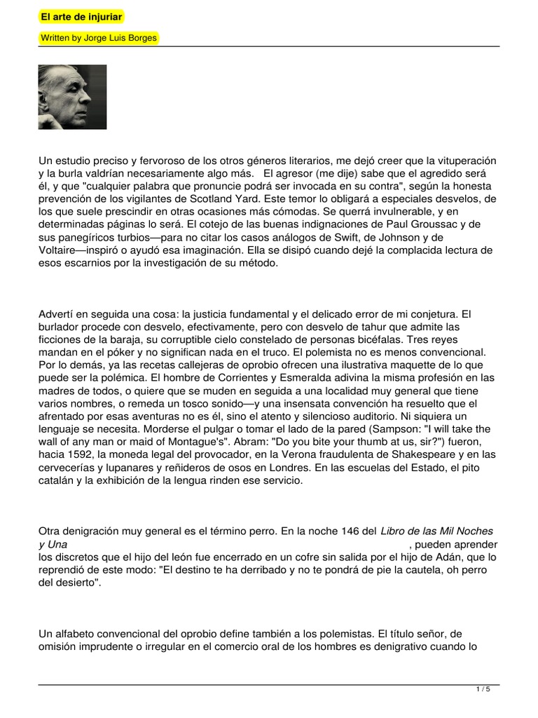 El Arte de Injuriar PDF | PDF | Libros para adolescentes