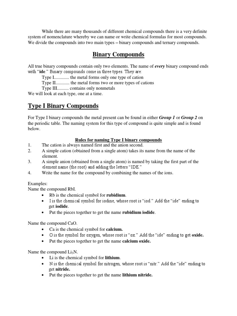 Binary and Ternary Compounds | PDF