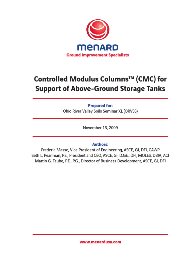 CMC Solutions for Tank Foundation Support | PDF | Deep Foundation ...