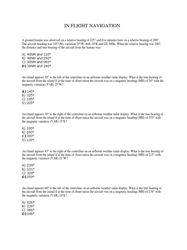In Flight Navigation | PDF | Aviation | Aerospace Engineering