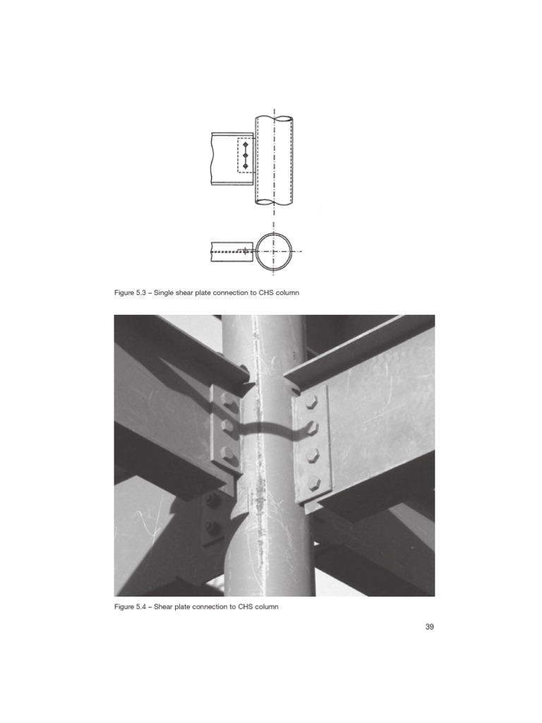 Shear Plate Connections to CHS Columns | PDF