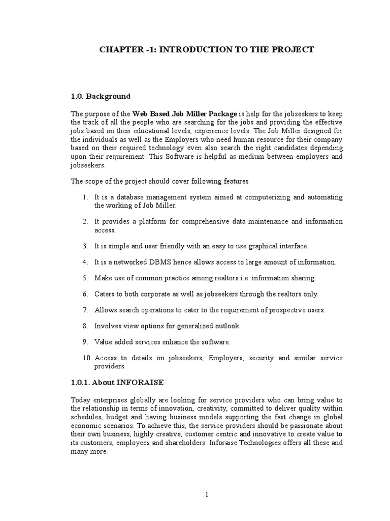 Job Miller Project Report | PDF | Java (Programming Language) | Databases