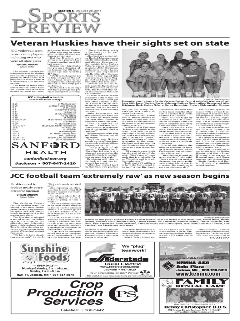 Fall Sports Preview 2014 | PDF | Volleyball | Tire