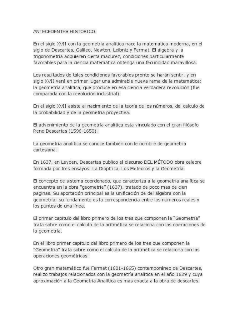 Geometria | PDF | René Descartes | Geometría analítica