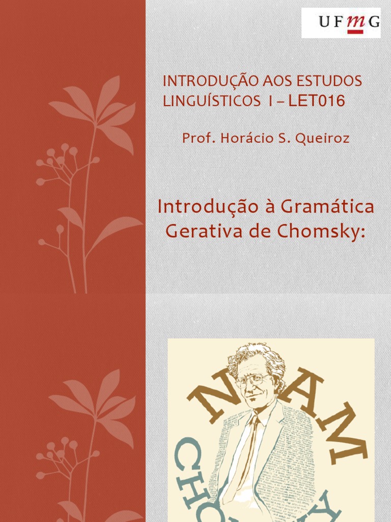 Aula Gramática Gerativa Chomsky | PDF | Noam Chomsky | Linguística