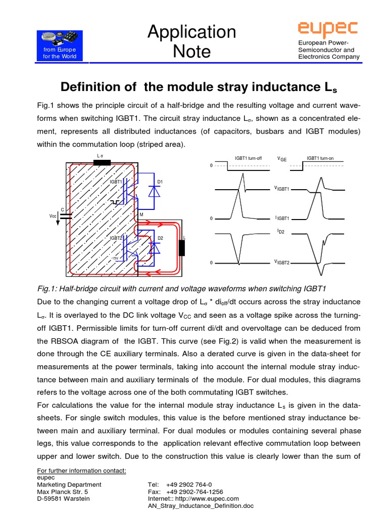 Stray Inductance | PDF | Inductance | Switch