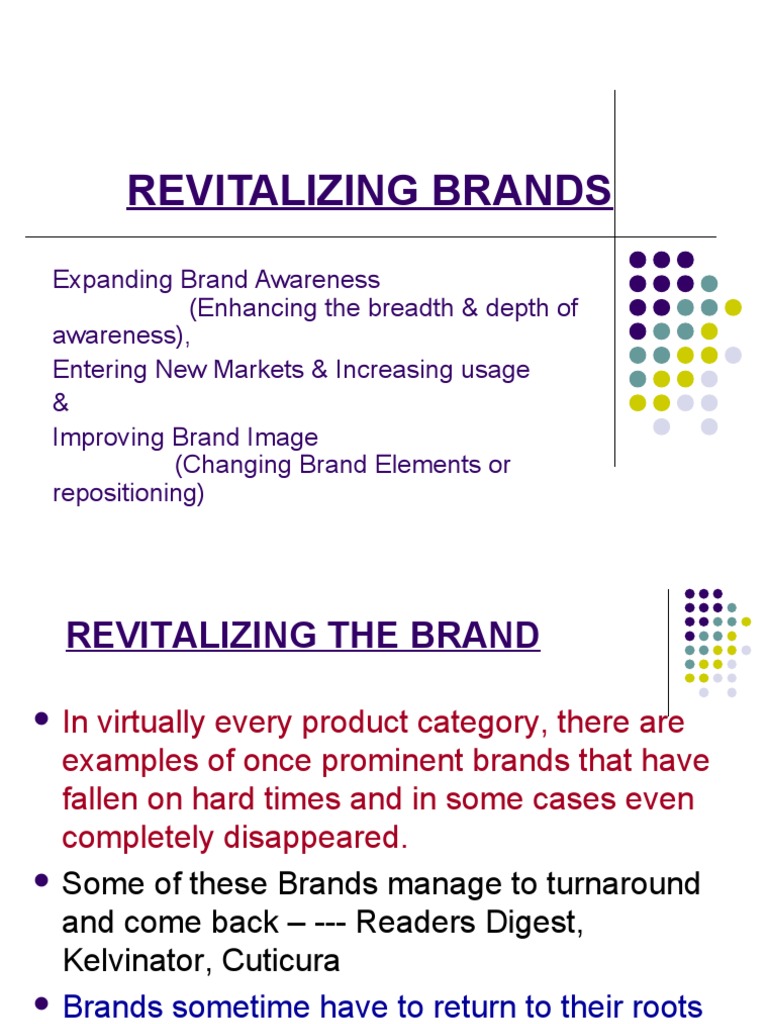 Revitalizing The Brand | PDF | Brand | Strategic Management
