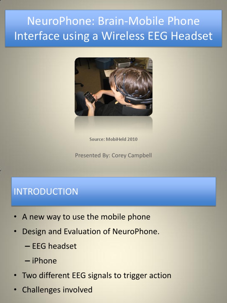 Neuro Phone | PDF | Electroencephalography | Signal To Noise Ratio