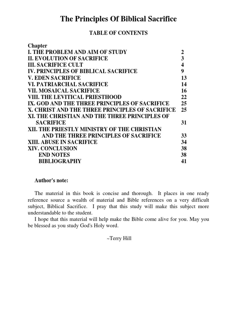 Understanding Biblical Sacrifice Principles | PDF | Sacrifice | Cain ...