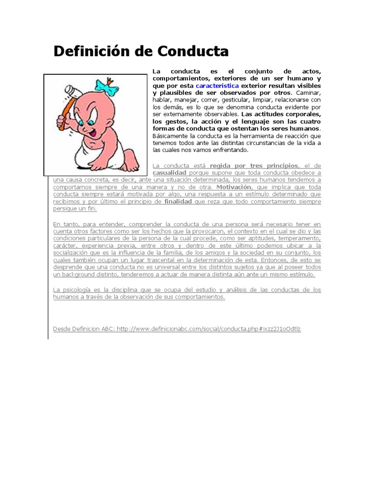 Definición de Conducta | PDF
