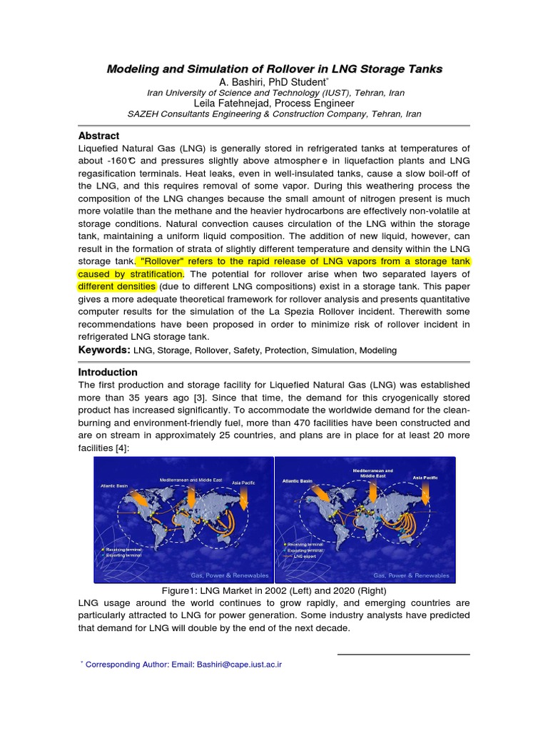 LNG Tank Rollover | PDF | Evaporation | Liquefied Natural Gas