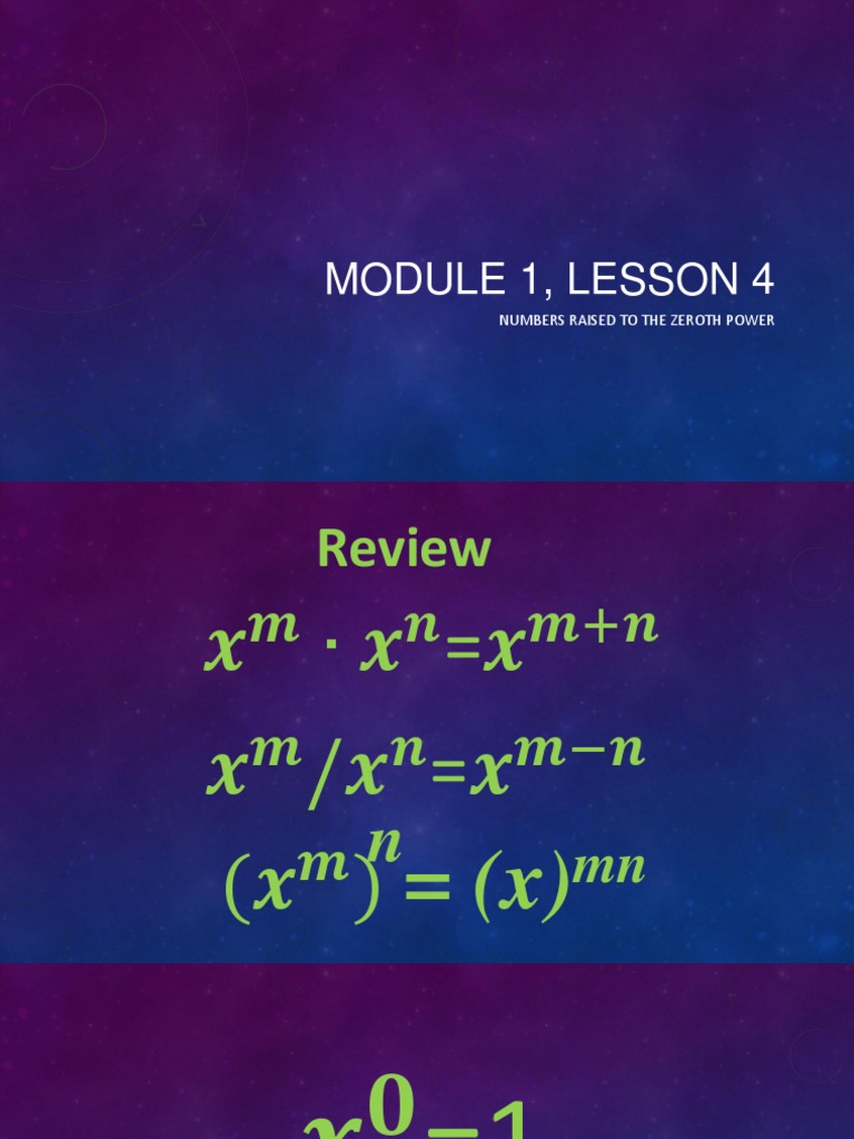 Understanding Zero Power in Exponents | PDF | Teaching Methods & Materials