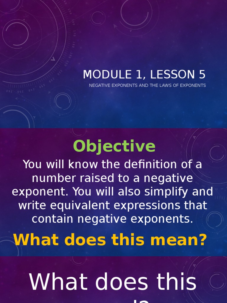 Module 1 Lesson 5 | PDF