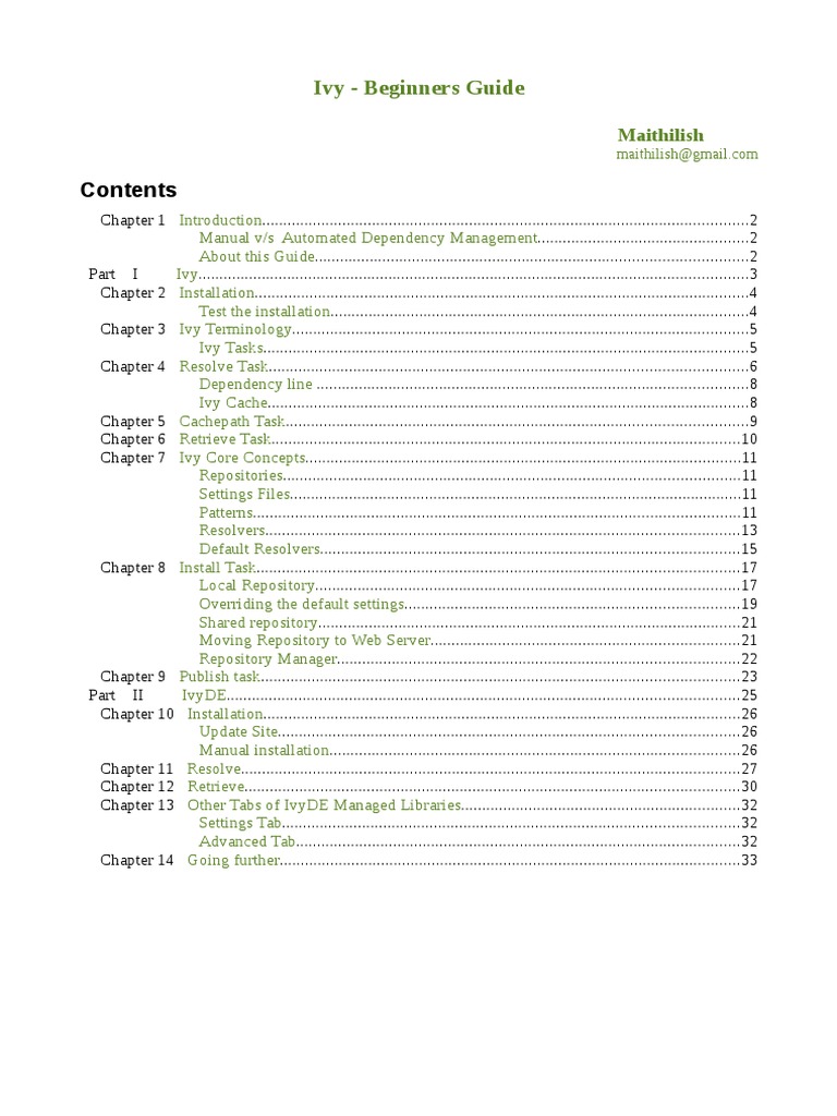 Apache Ivy Beginners Guide | PDF | Apache Http Server | Web Server