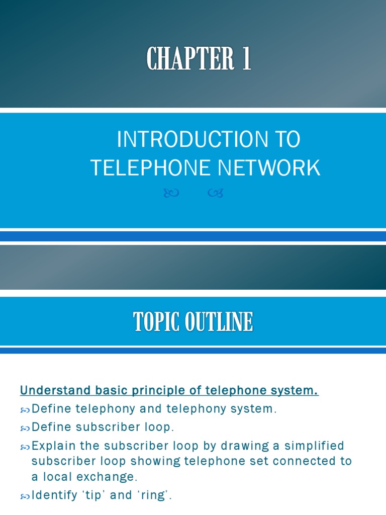 CH 1-1 Introduction To Basic Telephone | PDF | Telephone | Telephony