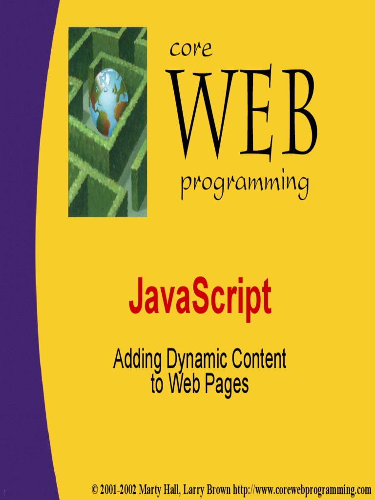 JavaScript - Adding Dynamic Content to Web Pages - Core Web Programming ...