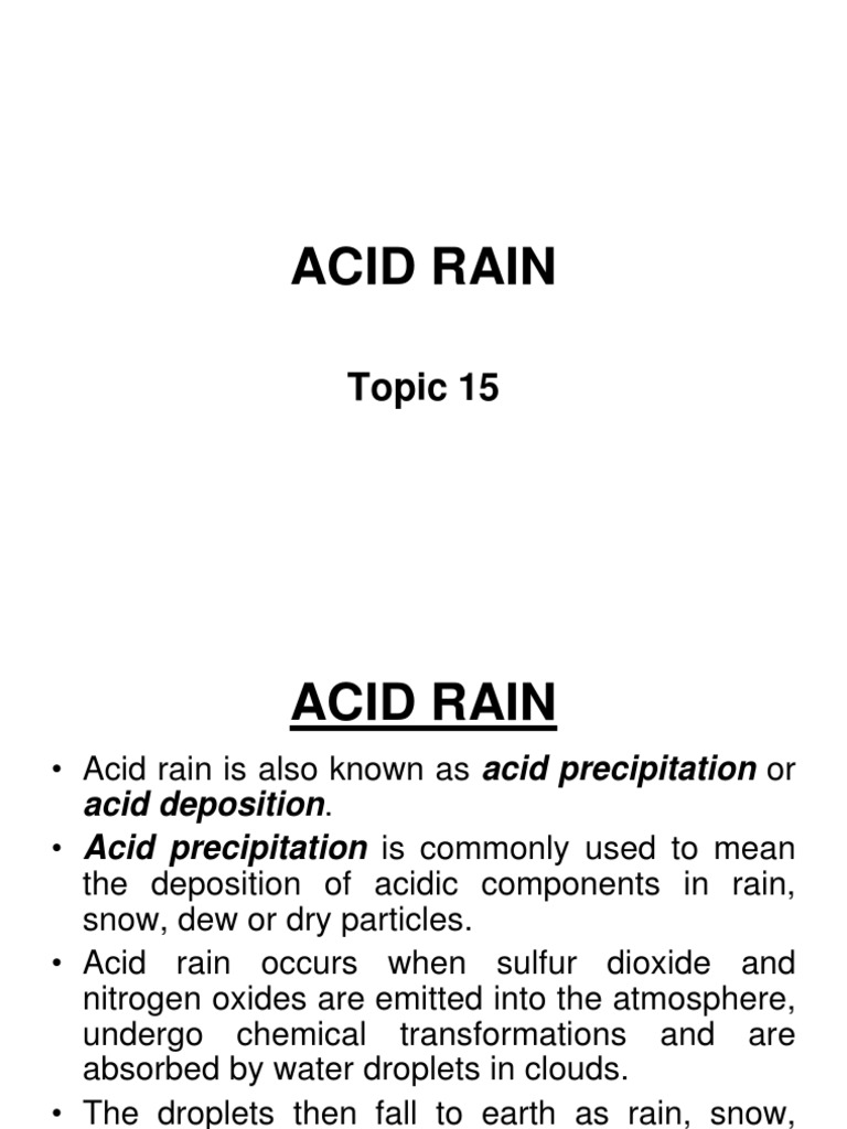 Acid Rain (t15) | PDF | Nature | Materials