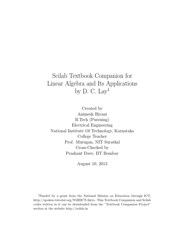 Linear Algebra and Its Applications - D. C. Lay | PDF | Eigenvalues And Eigenvectors | Operator ...