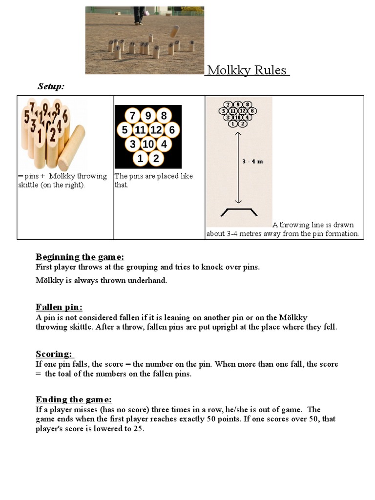 Mölkky Rules | PDF