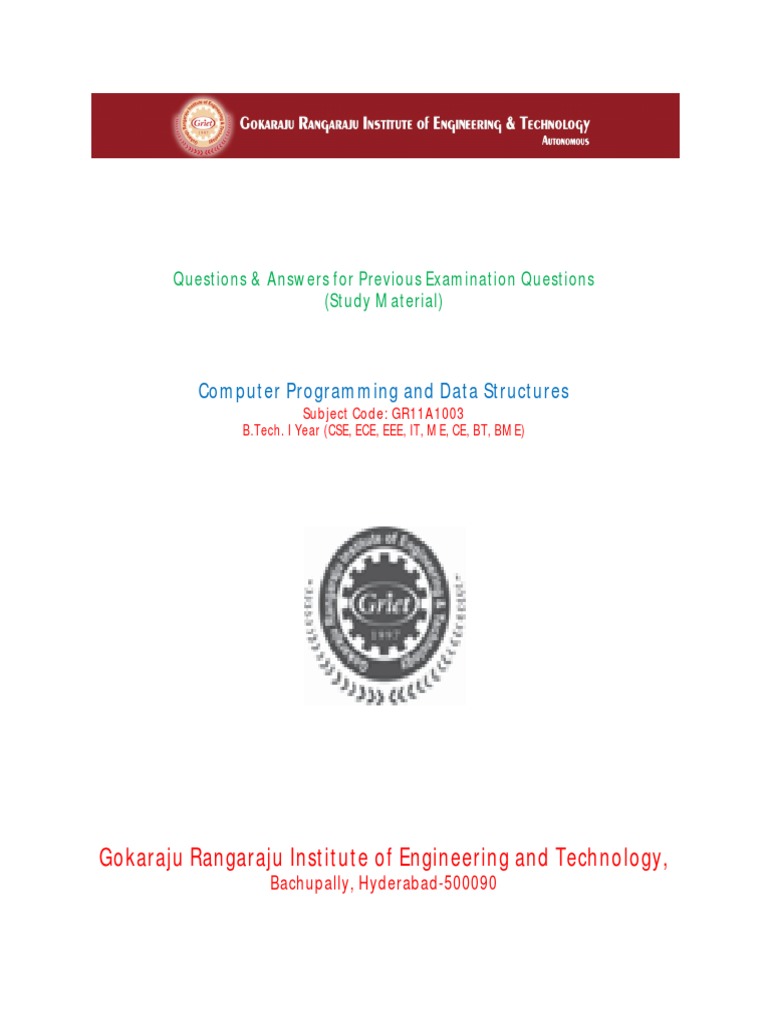 CDS Syllabus | PDF | C (Programming Language) | Control Flow