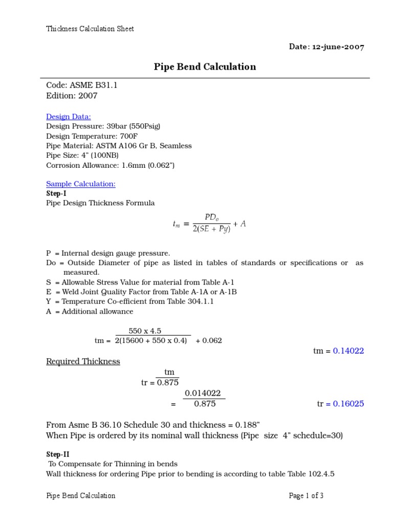 Pipe Bend Calculation | Pipe (Fluid Conveyance) | Sheet Metal