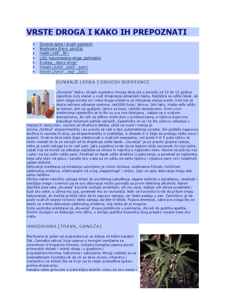 Vrste Droga | PDF