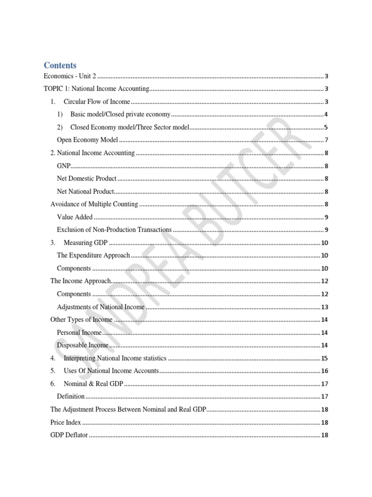 Cape Unit 2 Economics Module 1 - Topic 1 - National Income Accounting ...