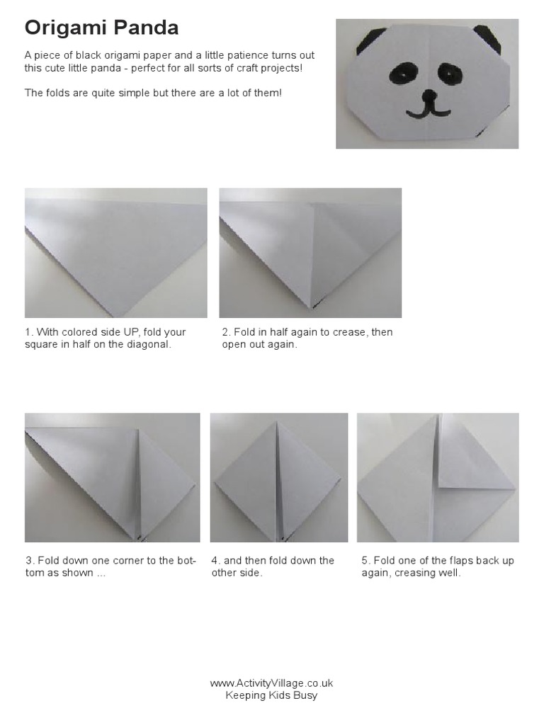 How To Make Origami Panda