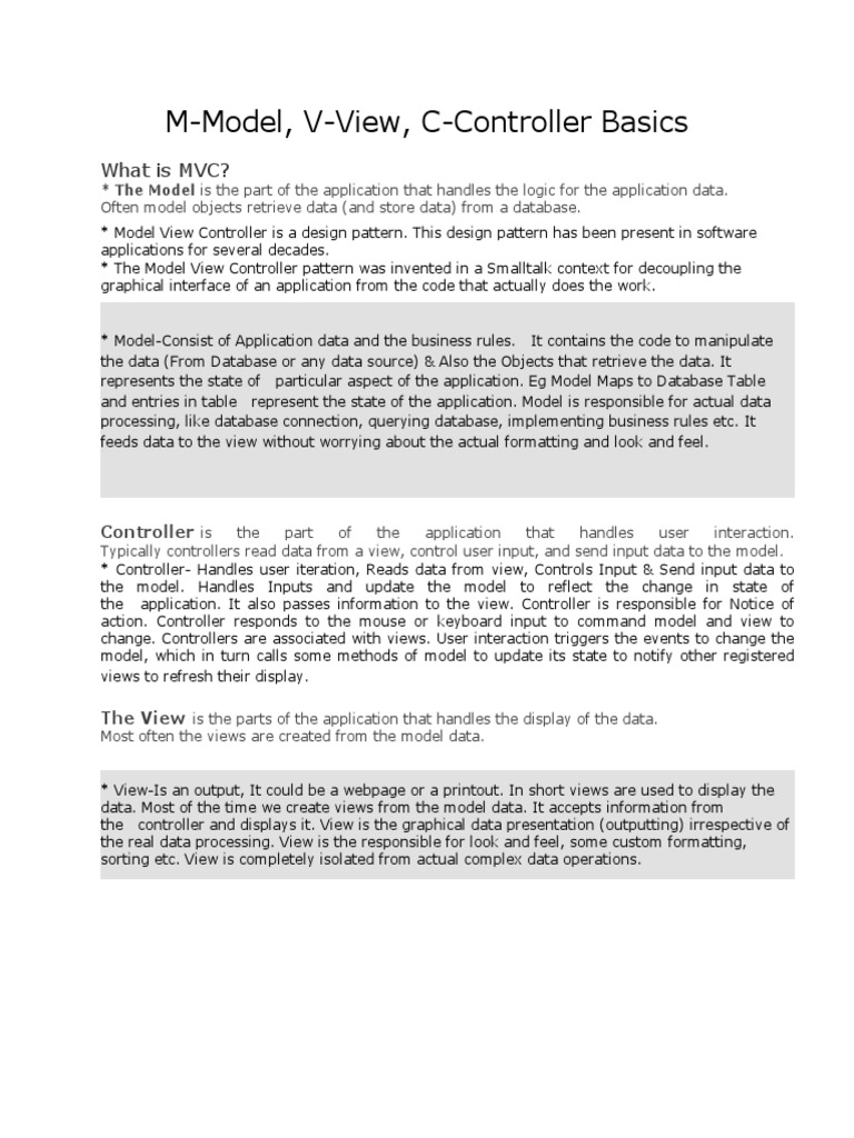 MVC Sample Indtroduction | PDF | Model–View–Controller | Databases