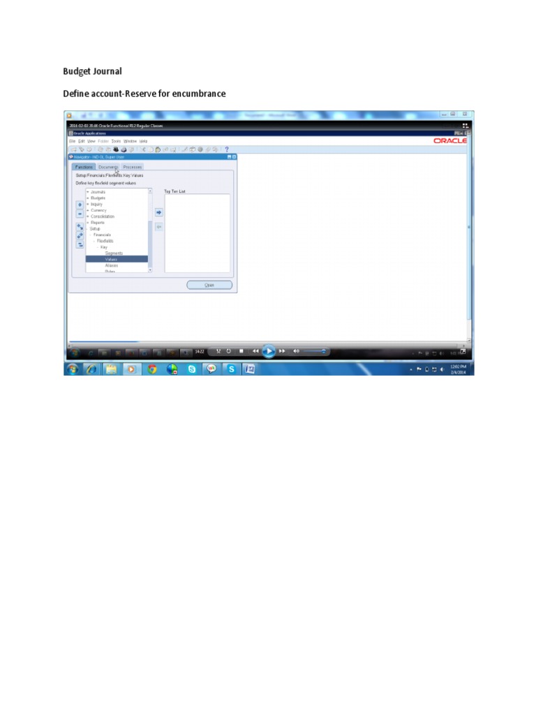 Oracle R12 - Budget Journal | PDF | Budget | Computing