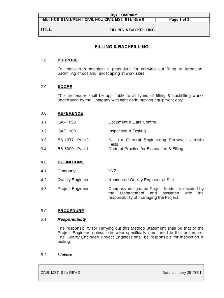 Filling & Backfilling | PDF | Nature