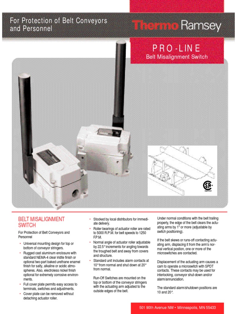 Pro-Line: For Protection of Belt Conveyors and Personnel | PDF ...