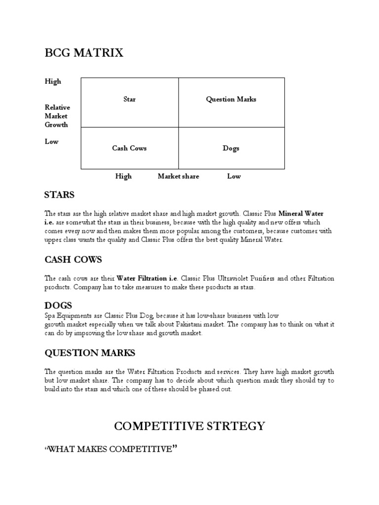 BCG Matrix | PDF | Prices | Marketing