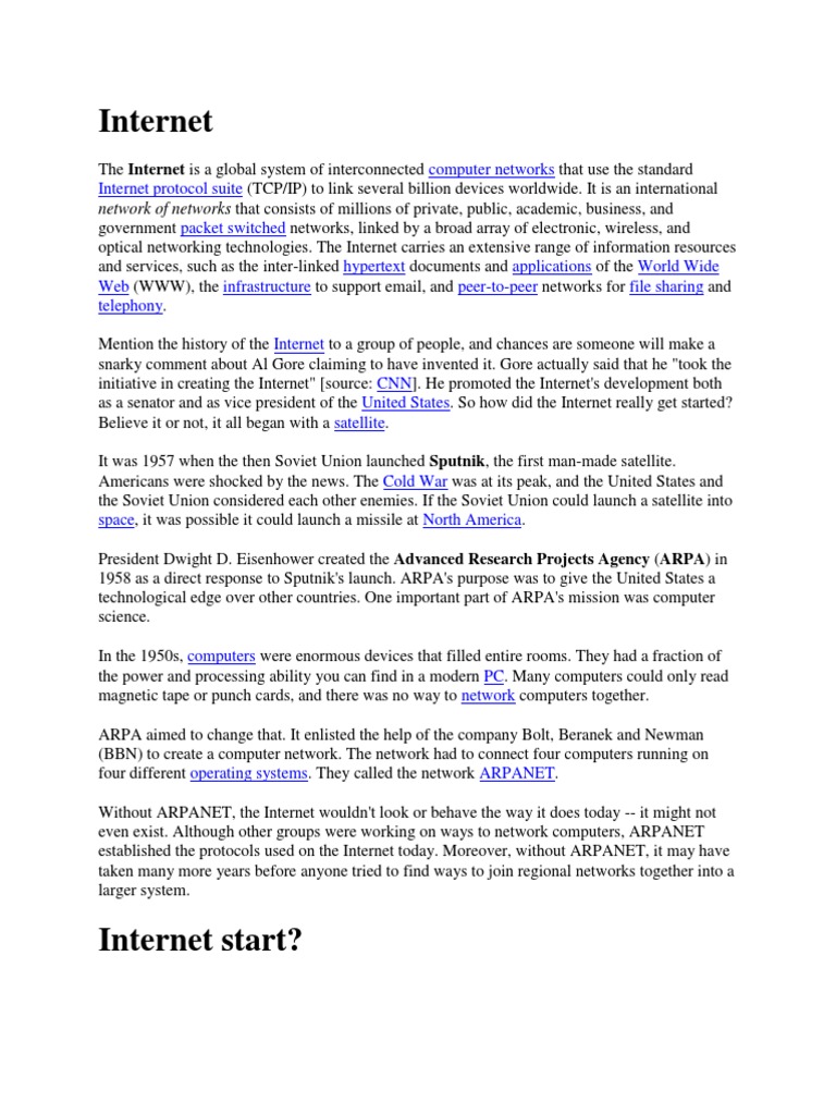 How the Internet Started as ARPANET | PDF | Internet | Darpa