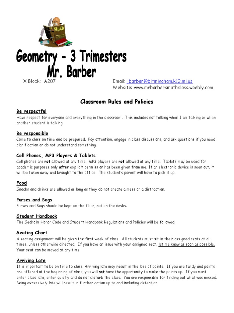 Geometry - 3 Trimesters Syllabus | PDF | Trigonometric Functions | Triangle
