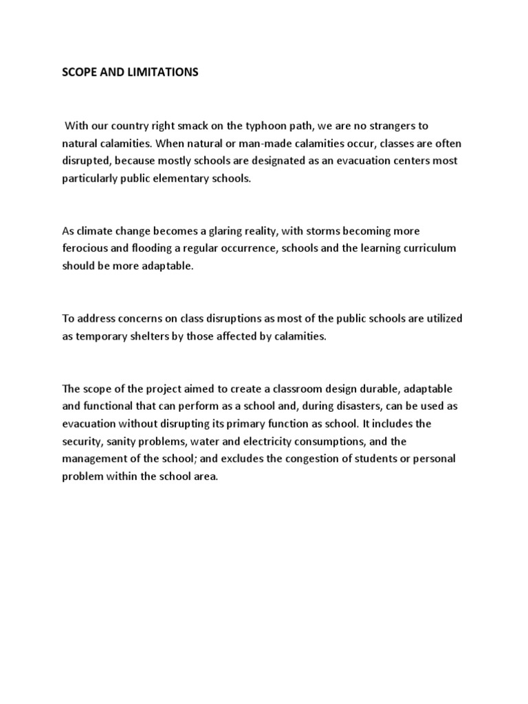 Scope and Limitations | PDF