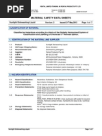 Sunlight Dishwashing Liquid SDS | PDF | Environmental Science | Safety