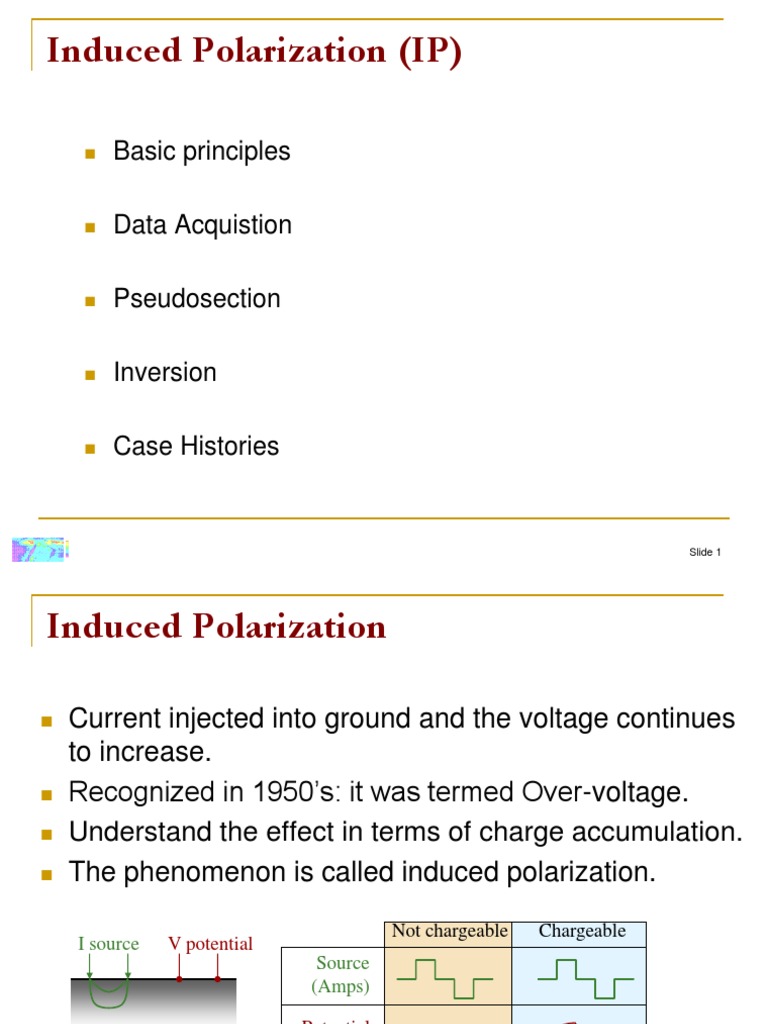 Induced Polarization (IP) : Basic Principles | PDF | Dipole ...