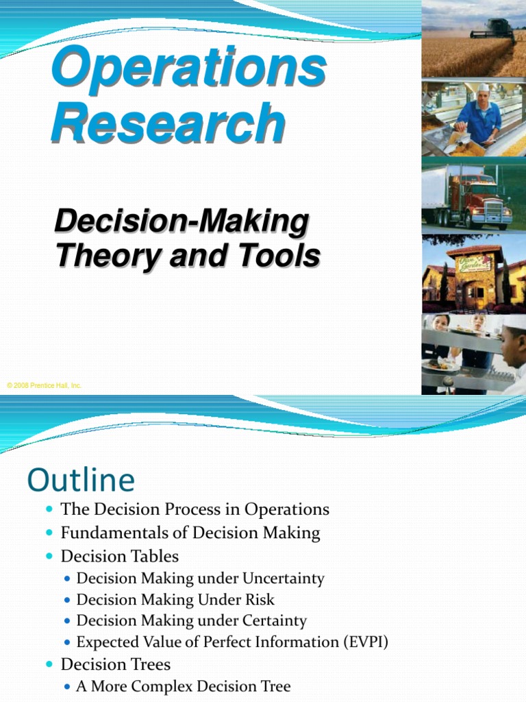 Decision Theory PPT (Mba3) 2011 | PDF | Decision Making | Decision Theory