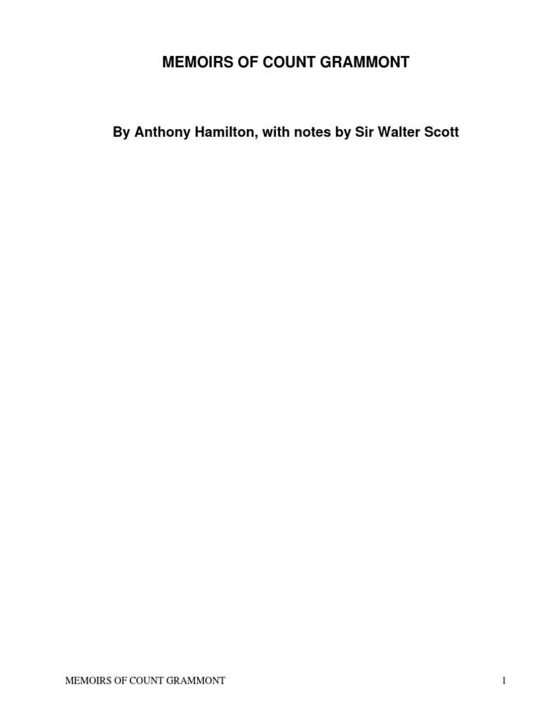 Images From Hamilton's Count Grammont by Hamilton, Anthony, Count, 1646 ...