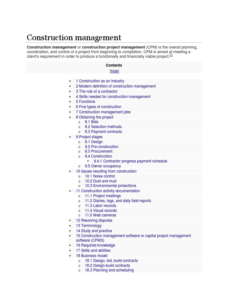 Construction Management Guide | PDF | Construction Management | General ...