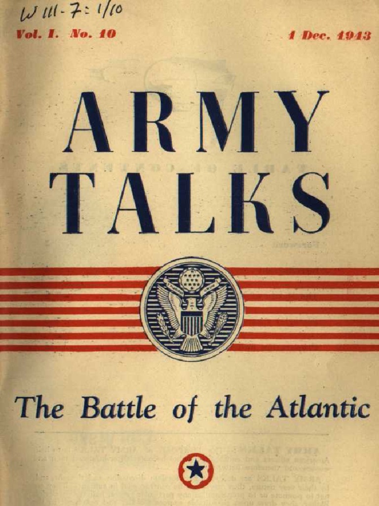 (1943) Army Talks | PDF | Convoy | U Boats